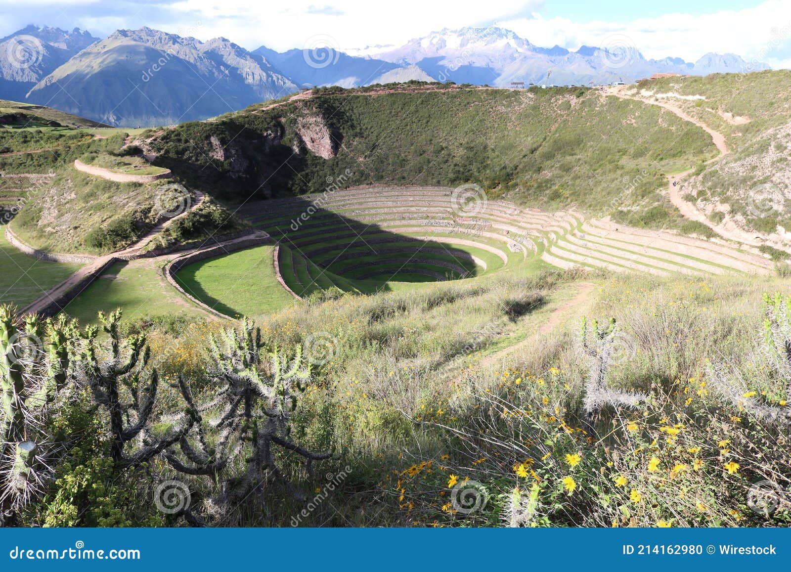 Landscape of an Ancient Nature Amphitheater in-between the Mountains ...