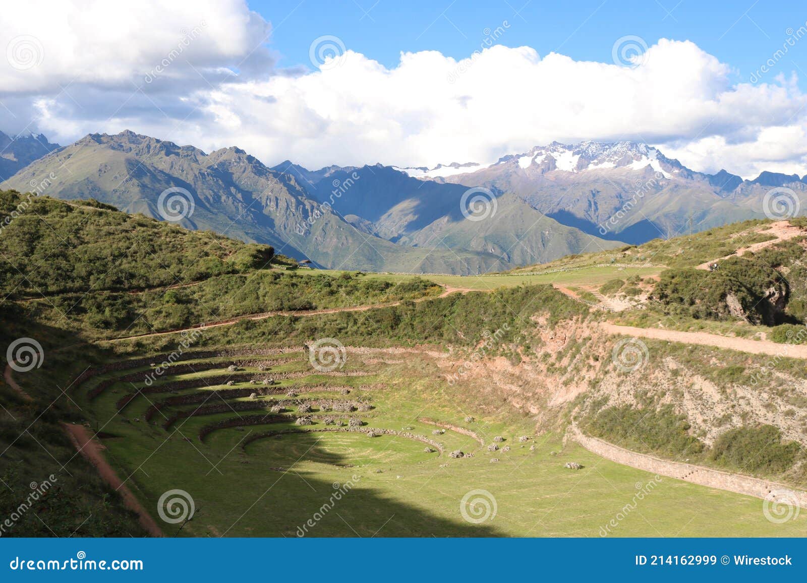 Landscape of an Ancient Nature Amphitheater in-between the Mountains ...