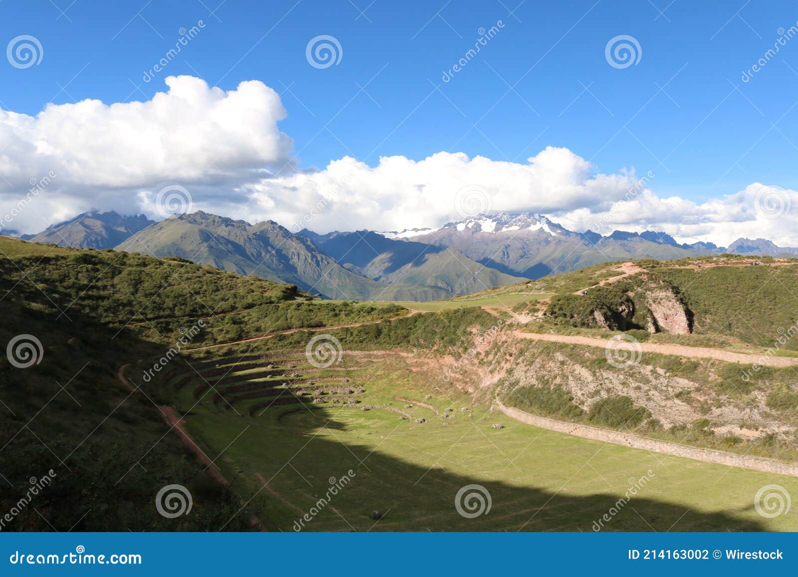 Landscape of an Ancient Nature Amphitheater in-between the Mountains ...