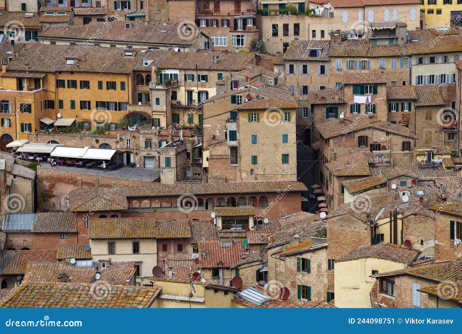 Landscape of Ancient Siena, Italy Stock Image - Image of medieval ...