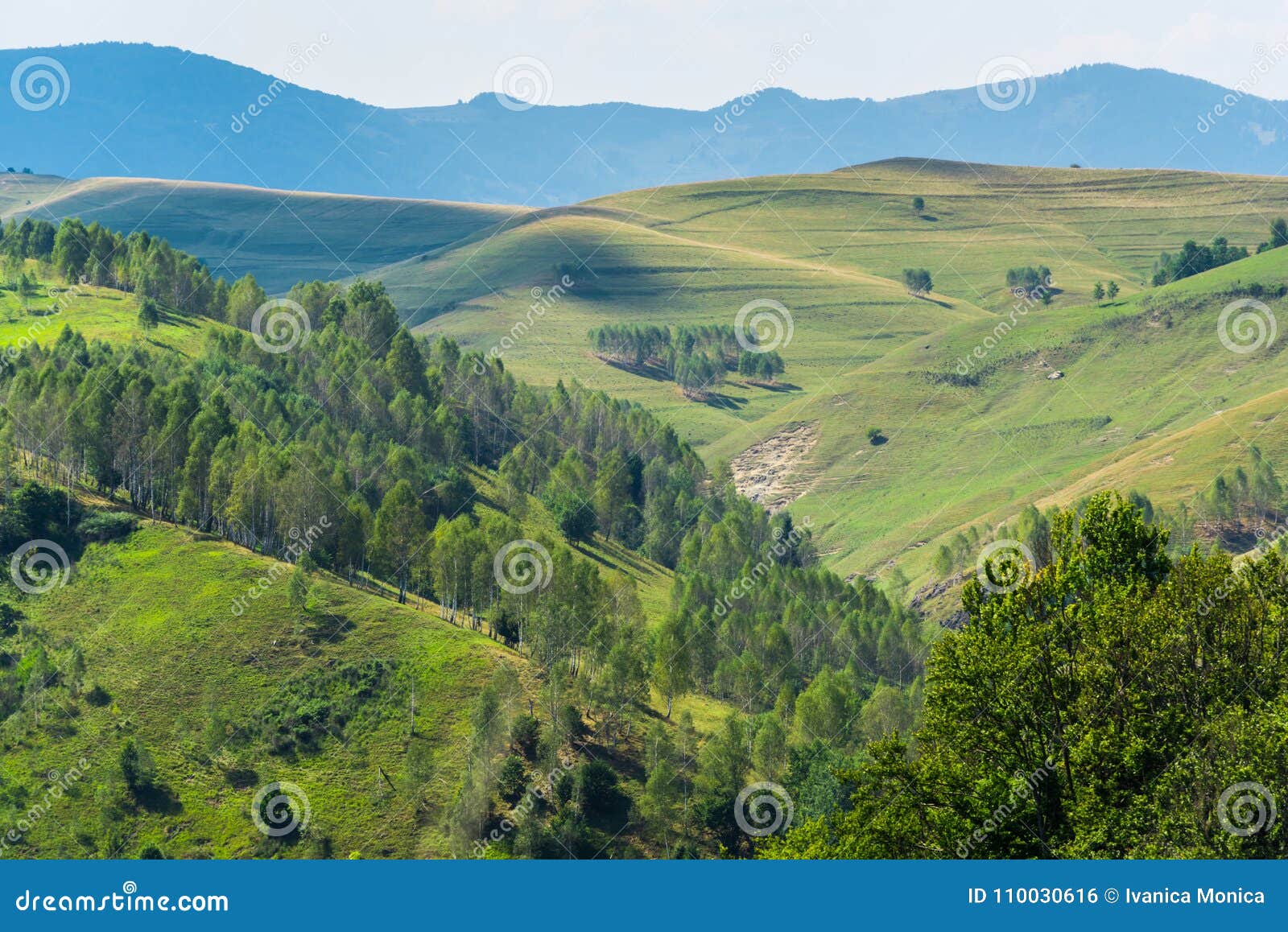 Landscape in Apuseni Mountains Stock Photo - Image of blue, hiking ...