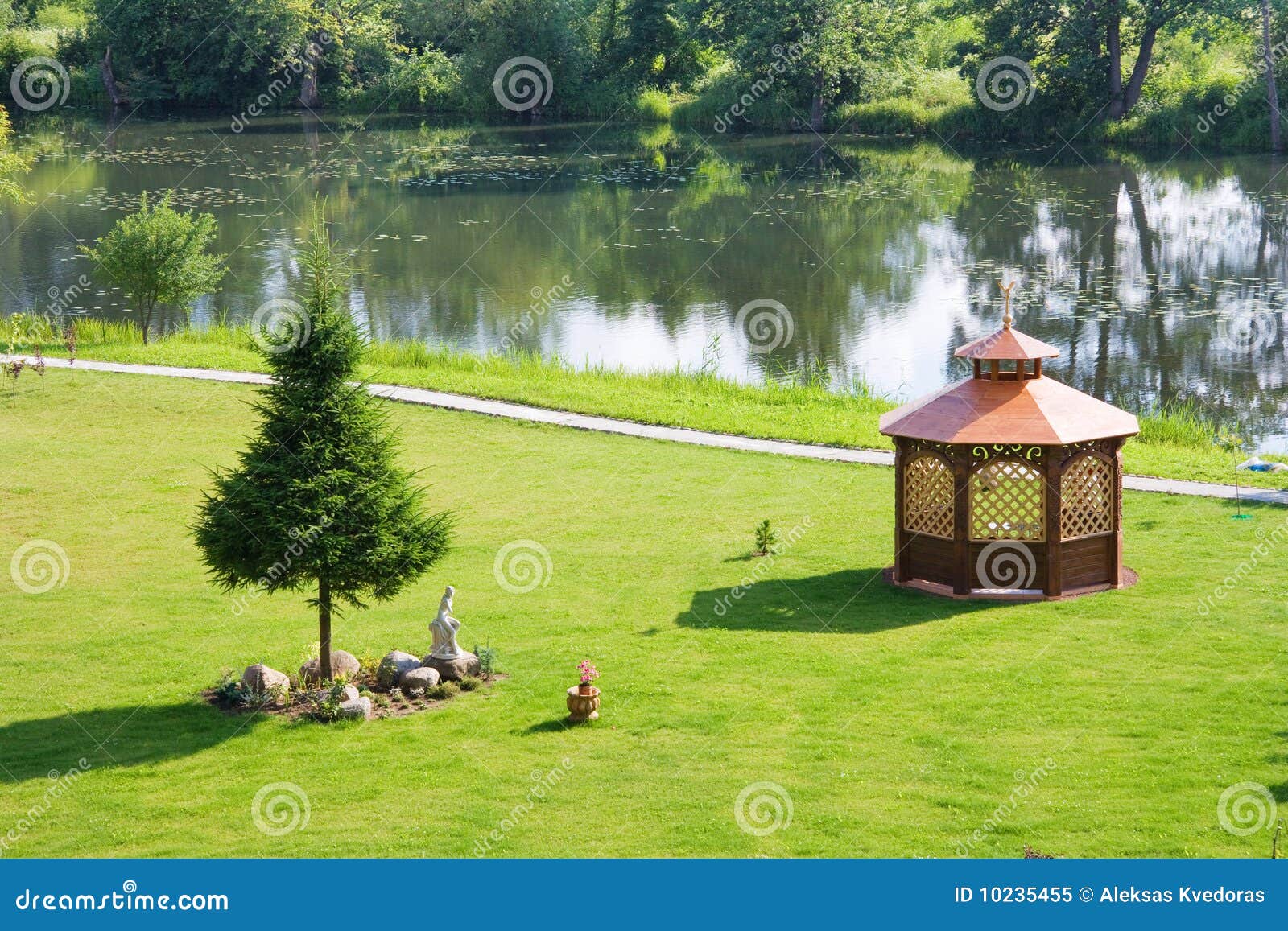 Landscape arbor stock image. Image of arbor, lawn, forest - 10235455