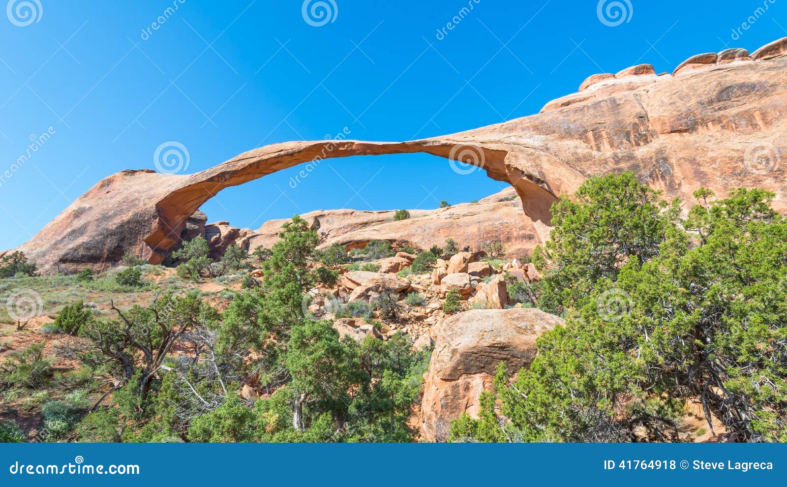 Landscape Arch, Arches National Park, UT Stock Photo - Image of moab ...