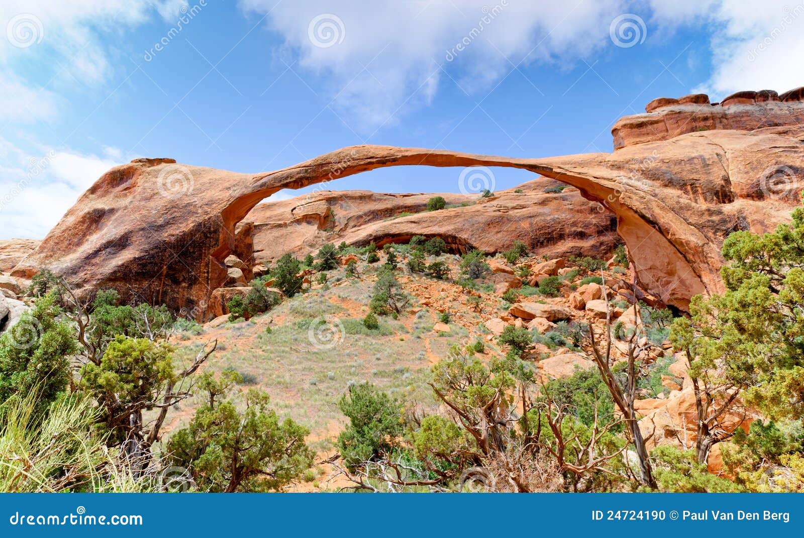 Landscape Arch, Utah, USA stock photo. Image of landmark - 24724190