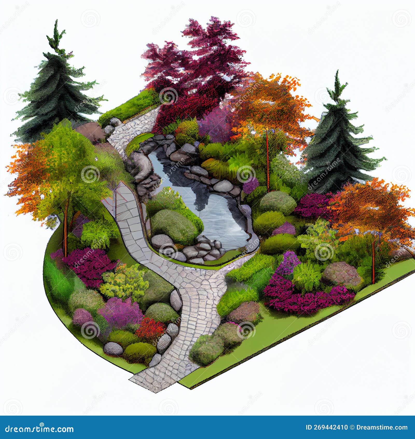 Backyard Master Plan, 2d Sketch Stock Photo | CartoonDealer.com #71898564
