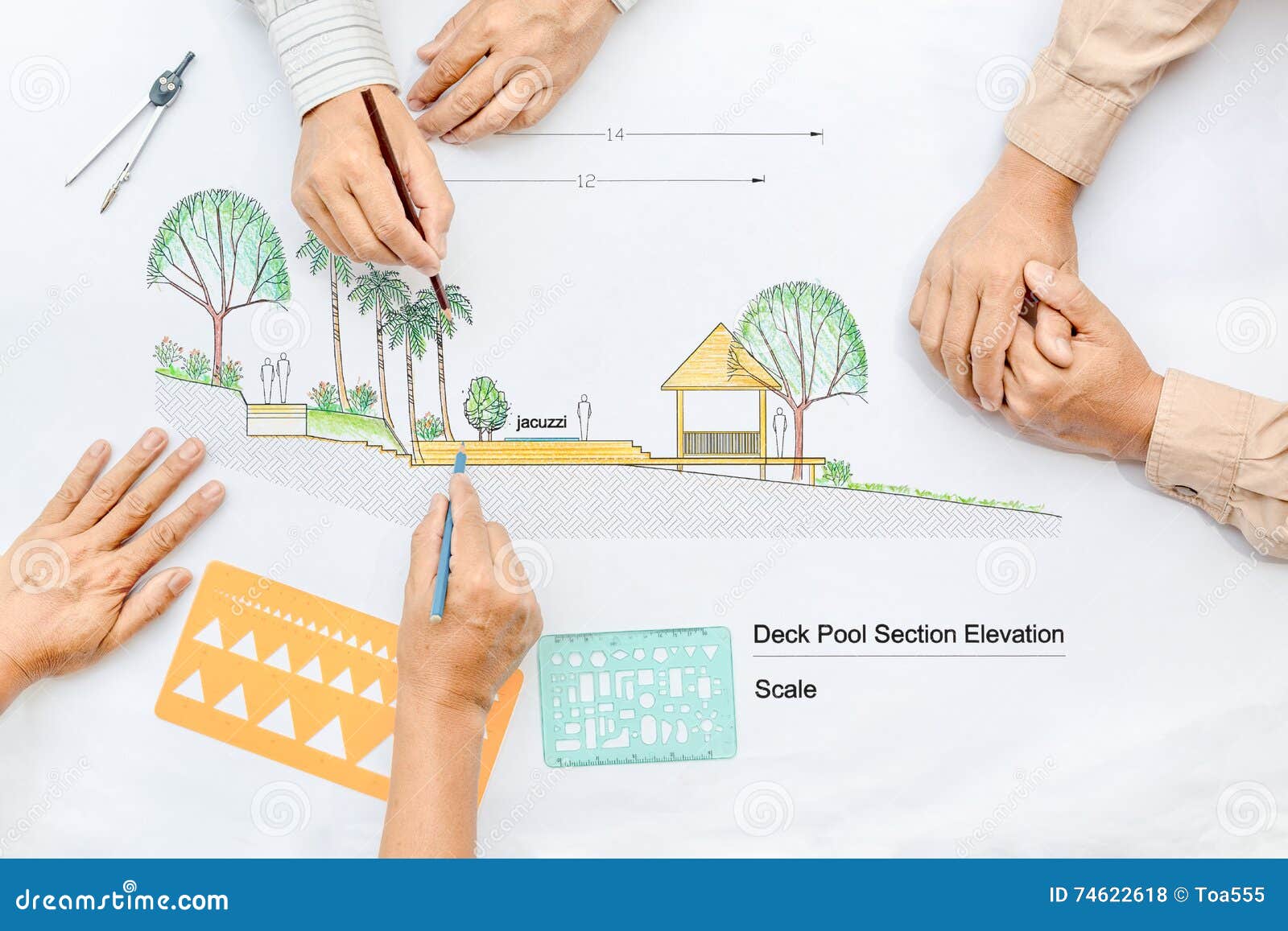 Landscape Architect Meeting with Client Stock Photo - Image of ...