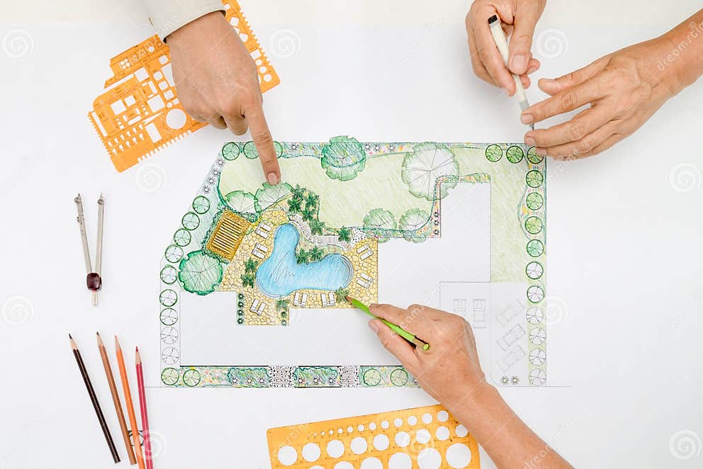 Landscape Architect Meeting with Client Stock Photo - Image of ...