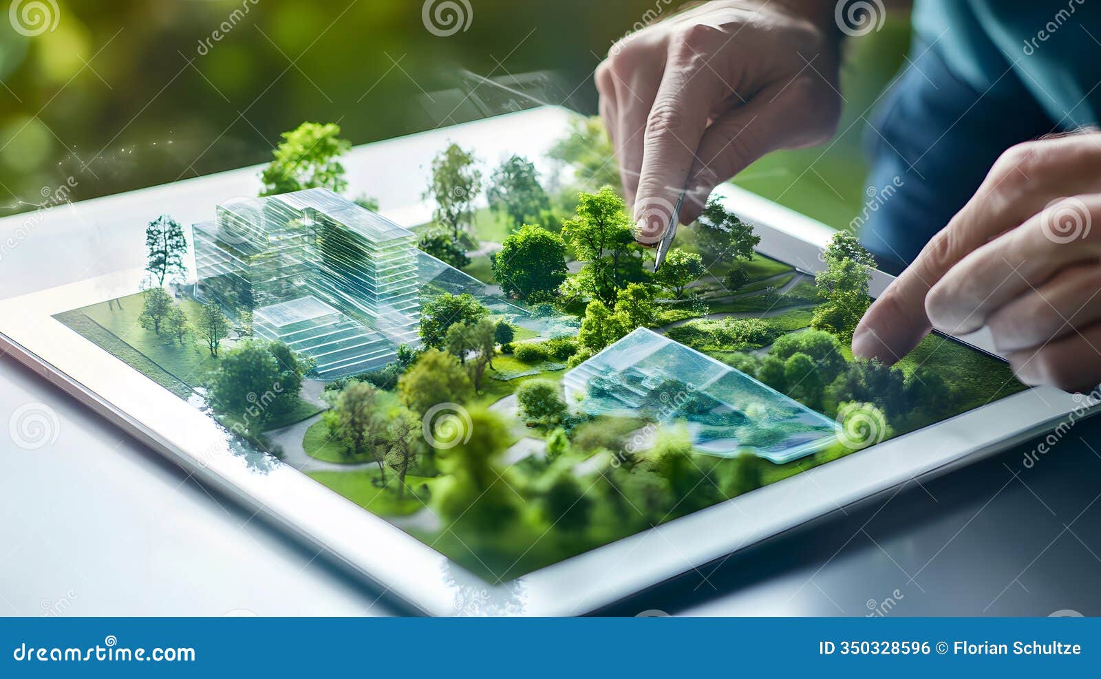 A Landscape Architect Plans a Sustainable Urban Landscape Stock ...