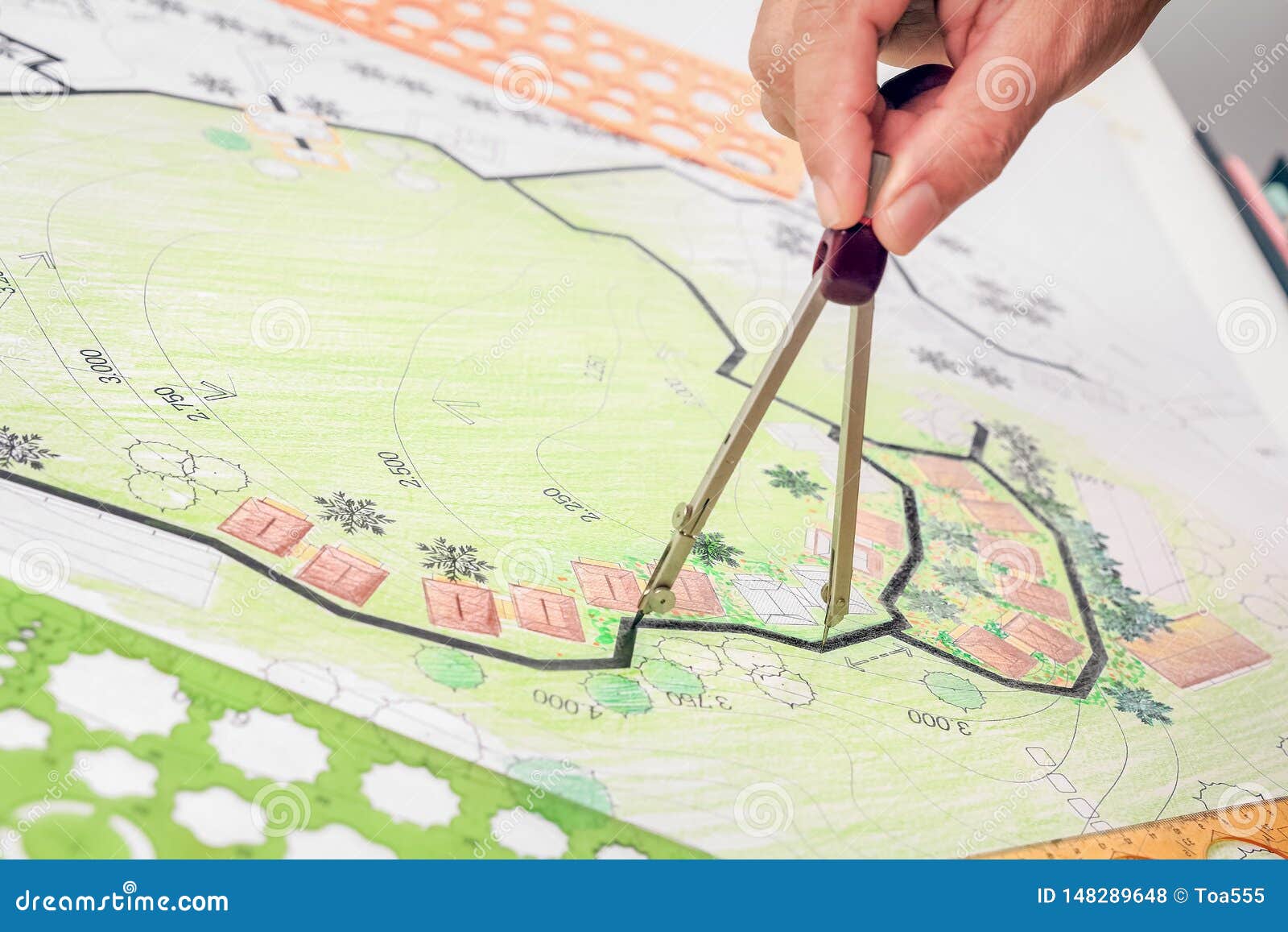 Landscape Architecture Design Garden Plan for Housing Development Stock ...