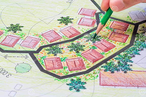 Landscape Architecture Design Garden Plan for Housing Development Stock ...