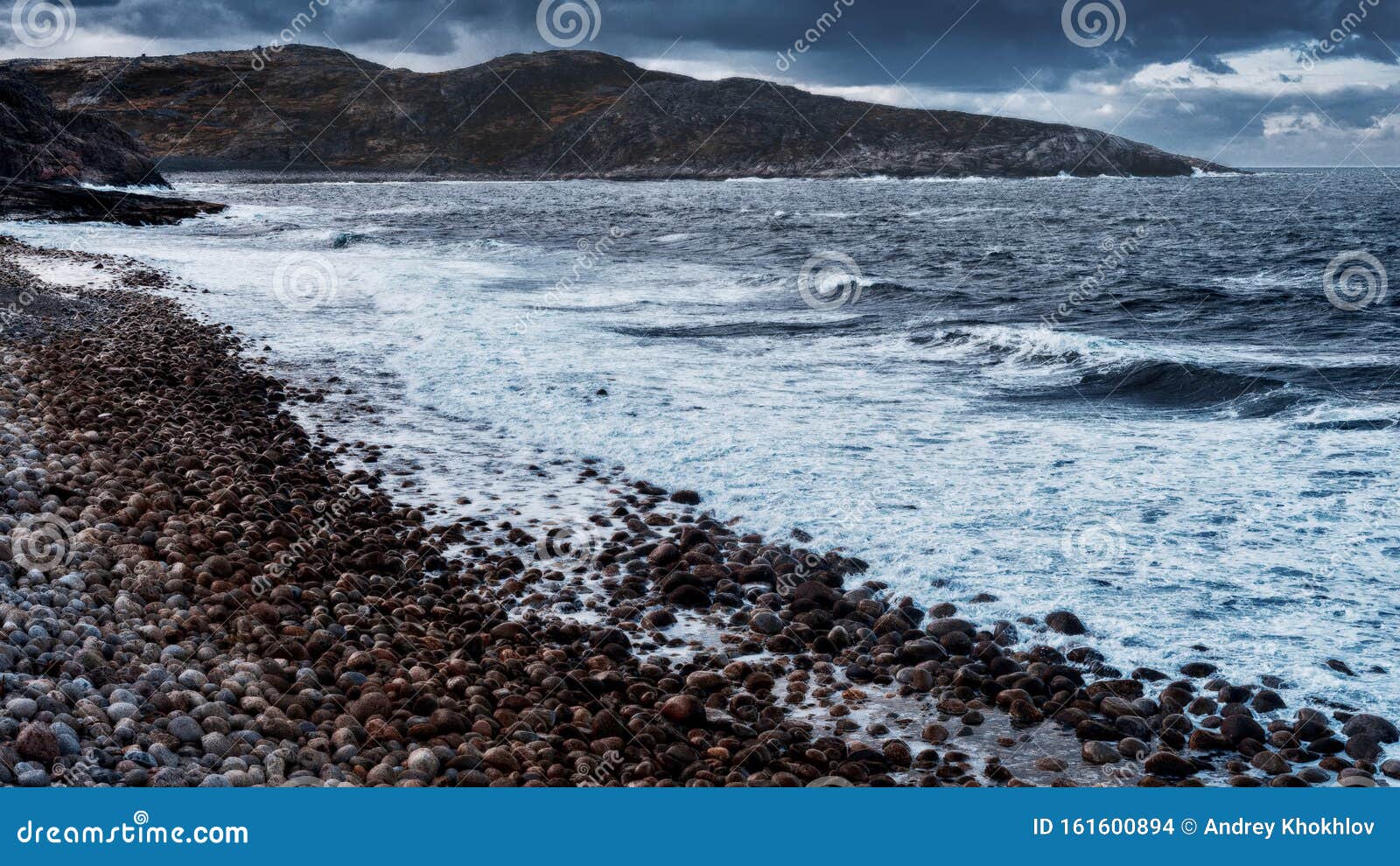 Landscape of the Arctic Ocean. Horizontal Panorama of the Sea with a ...