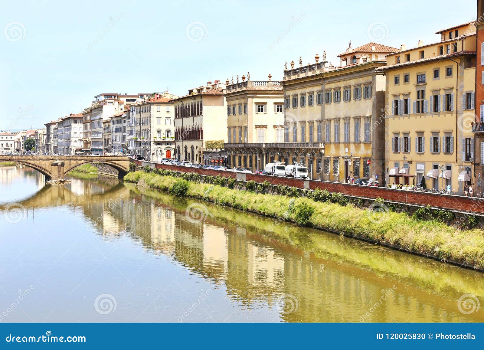 Landscape of the Arno River in Florence or Firenze City Italy Editorial ... Landscape of the Arno River in Florence or Firenze City Italy Editorial ...