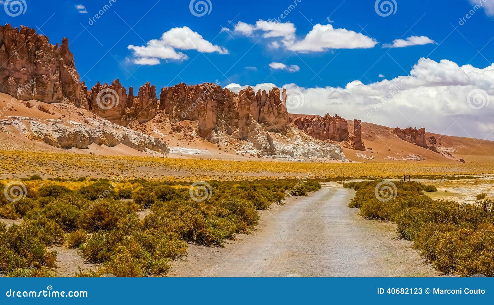 Landscape in Atacama Desert Stock Image - Image of chile, mountains ...