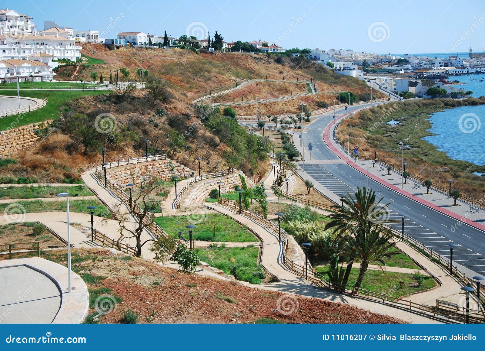 Landscape Ayamonte Town in Southern Spain Stock Image - Image of white ...
