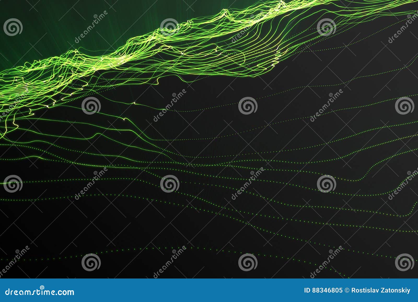 Landscape Background. Cyberspace Landscape Grid. 3d Technology Stock ...