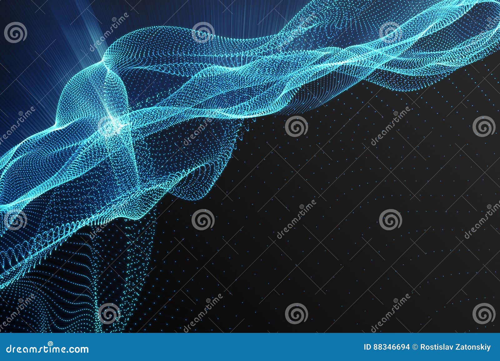 Landscape Background. Cyberspace Landscape Grid. 3d Technology Stock ...