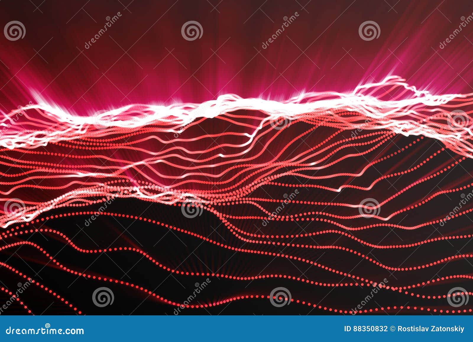 Landscape Background. Cyberspace Landscape Grid. 3d Technology ...