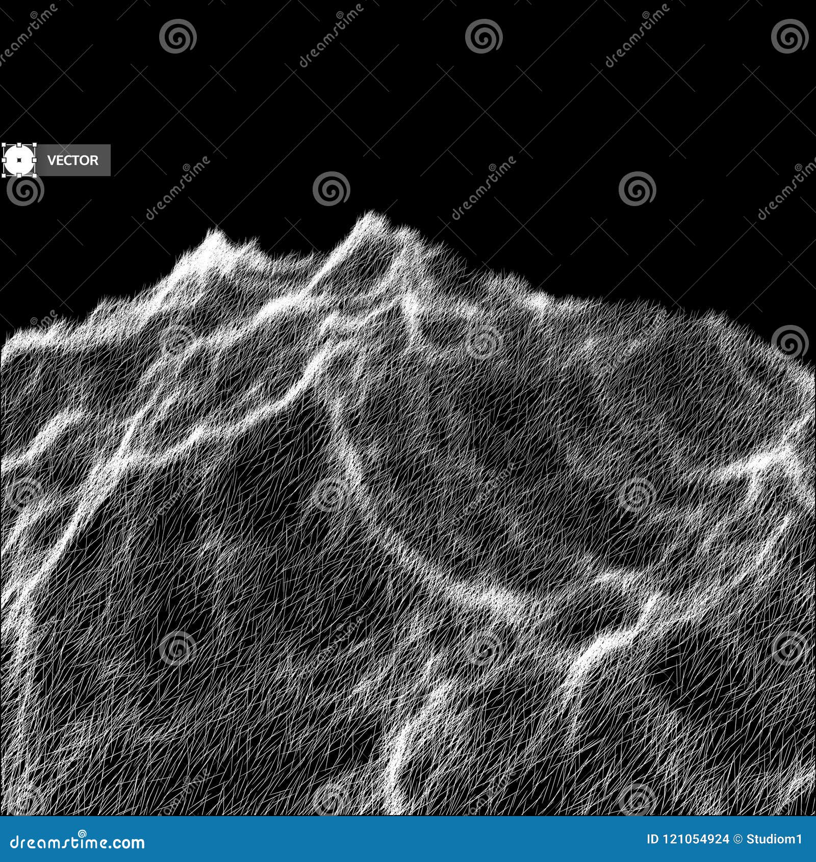 Landscape Background. Terrain. Cyberspace Grid. 3D Technology Vector ...