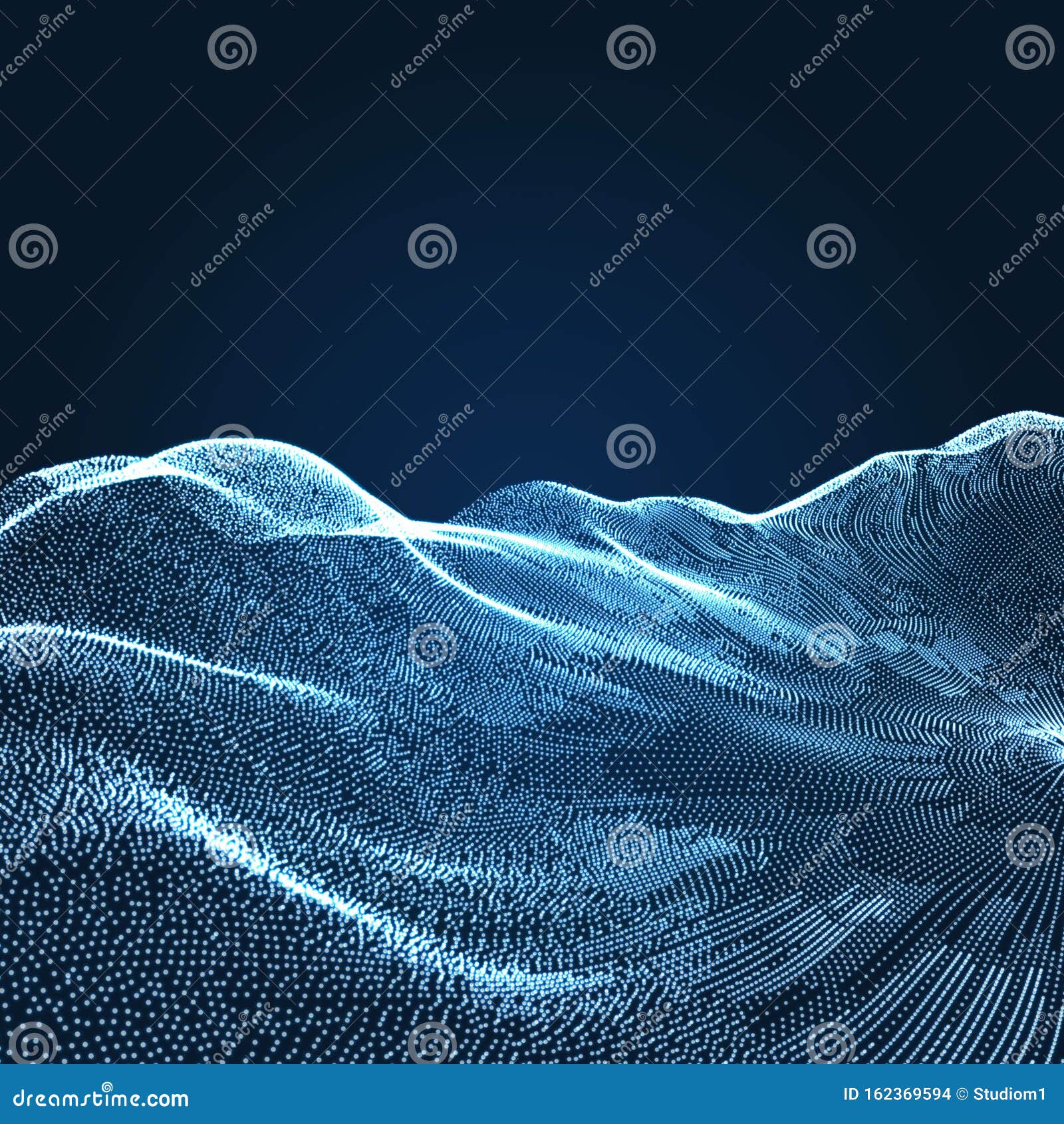 Landscape Background. Terrain. Cyberspace Grid Stock Vector ...