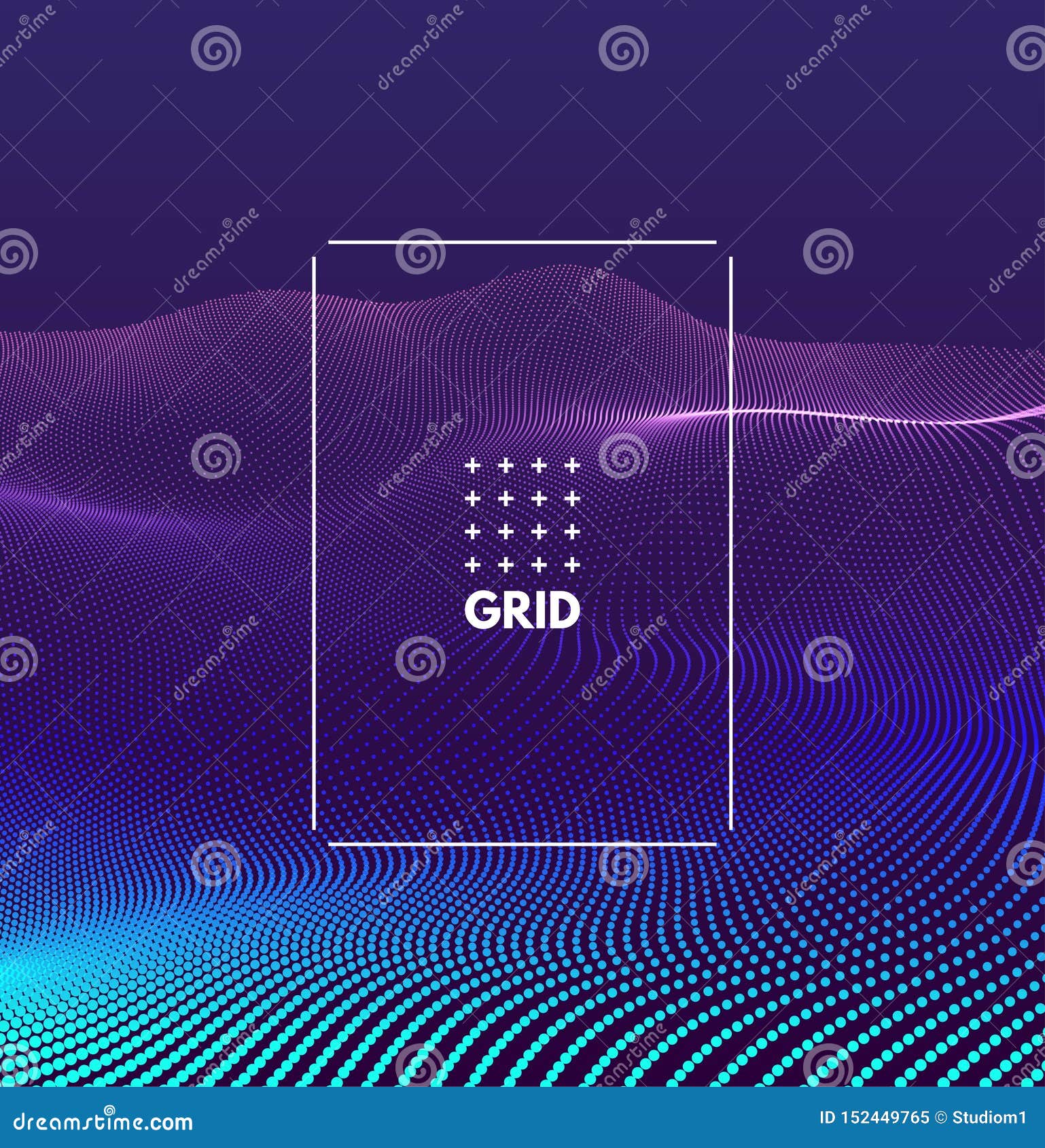 Landscape Background. Terrain. Cyberspace Grid Stock Vector ...