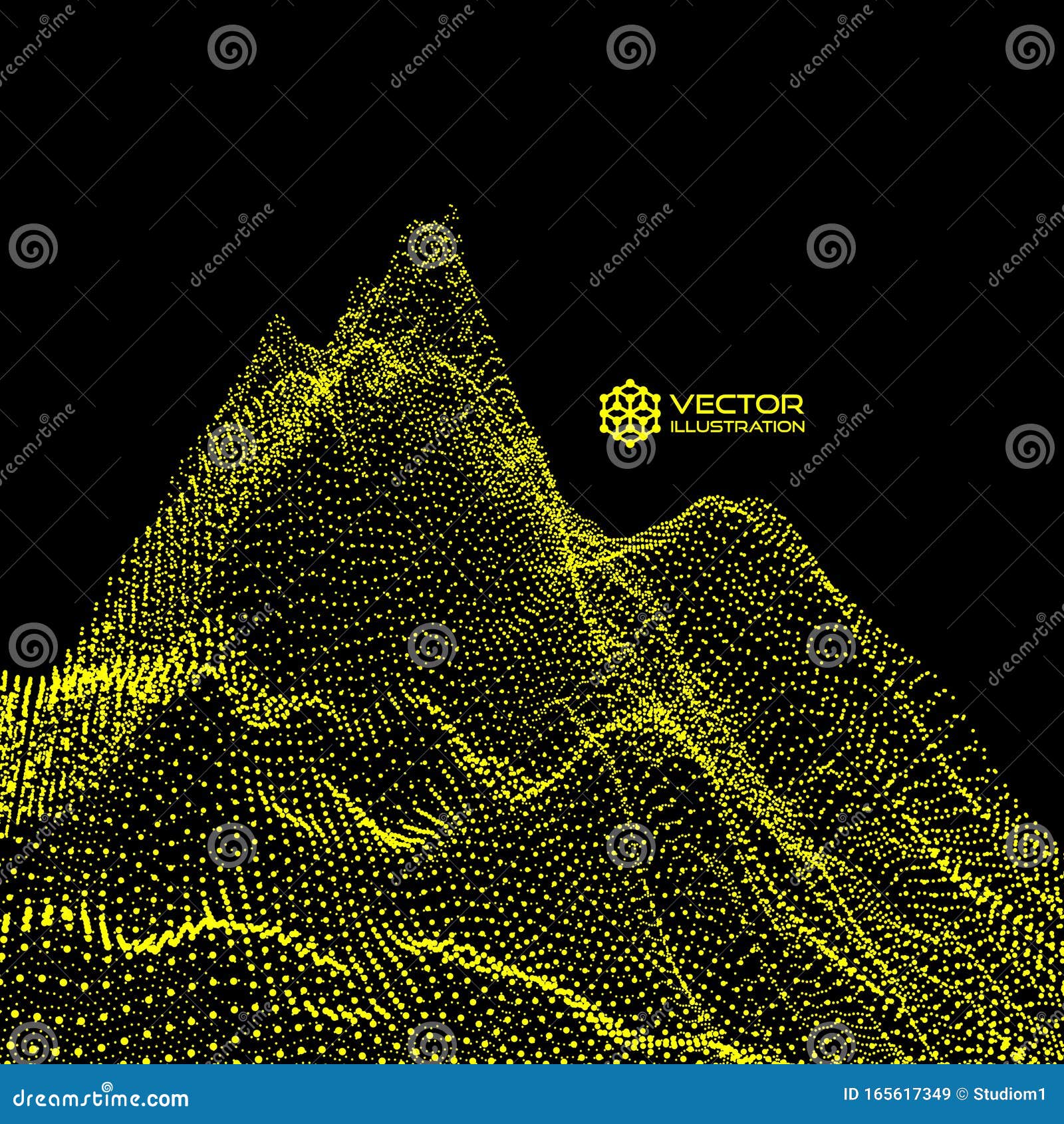 Landscape Background. Terrain. Cyberspace Grid. Futuristic Design Stock ...