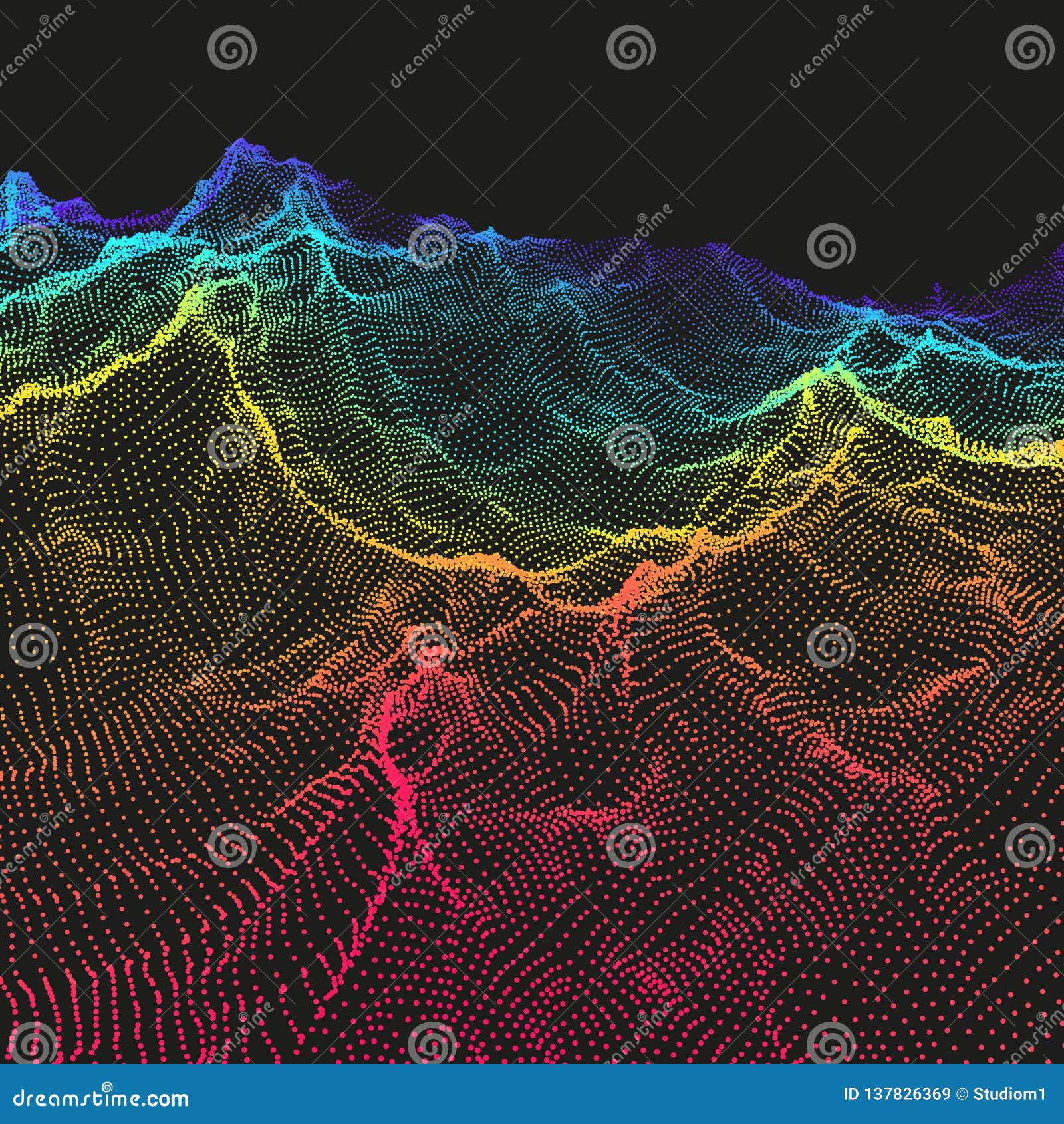 Landscape Background. Terrain Stock Vector - Illustration of hill ...