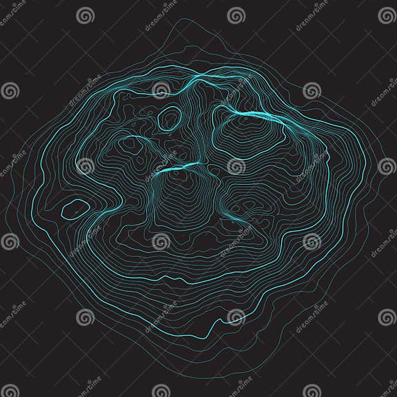 Landscape Background with Topographic Map Design Stock Vector ...