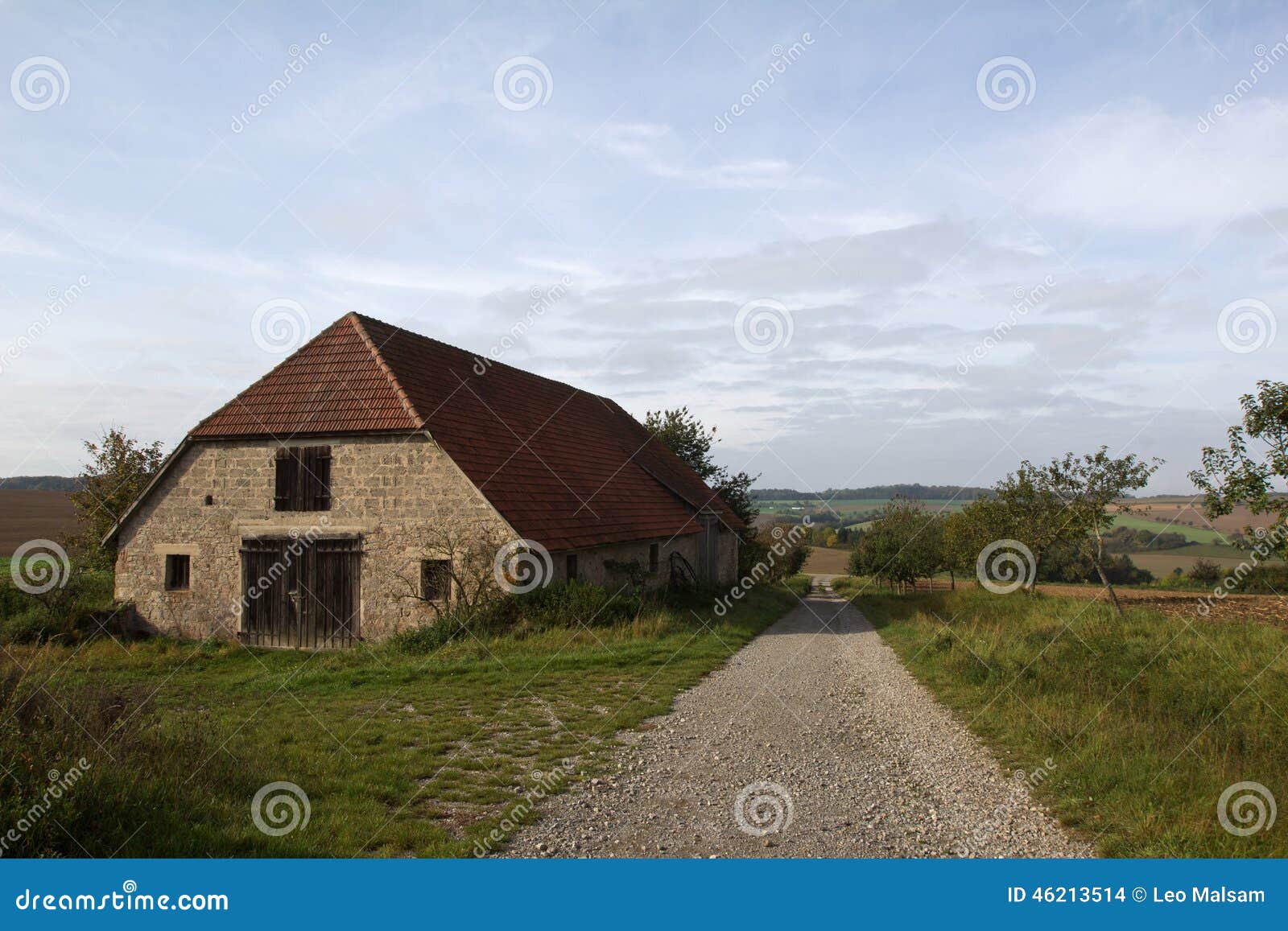 Landscape with barn stock photo. Image of barn, landscape - 46213514
