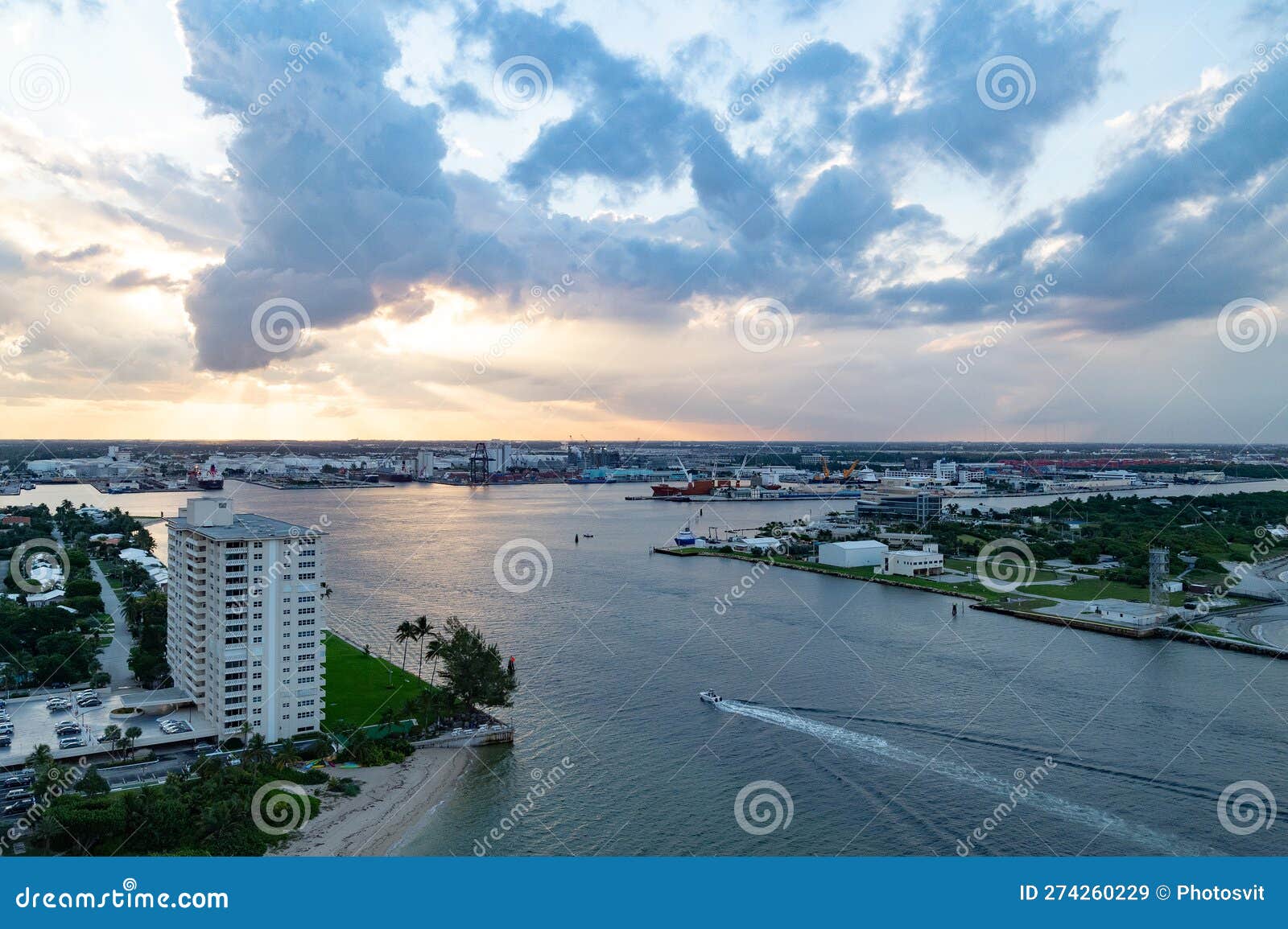 Landscape on Bay. Landscape on Bay with Harbor. Landscape on Bay with ...