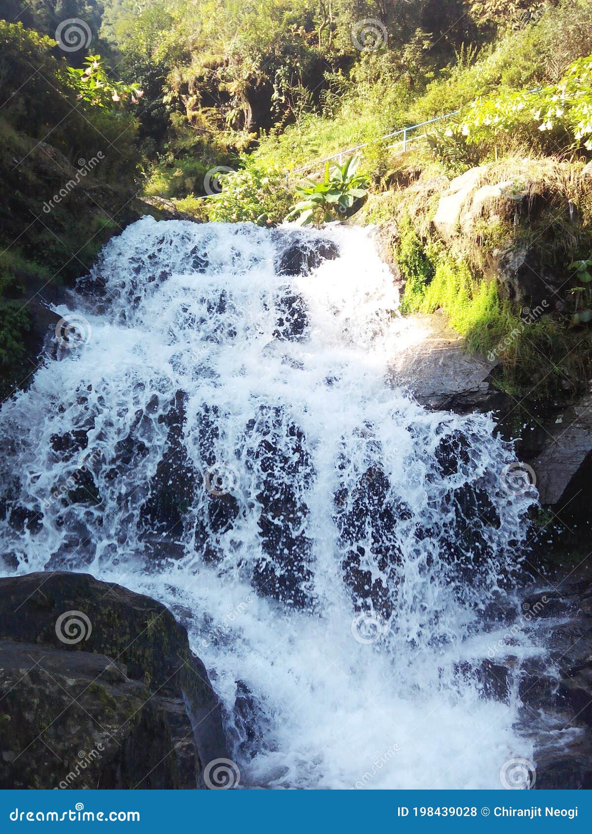 LANDSCAPE of BEAUTIFUL WATERFALL at HIMALAYAN MOUNTAIN RANGE Stock ...