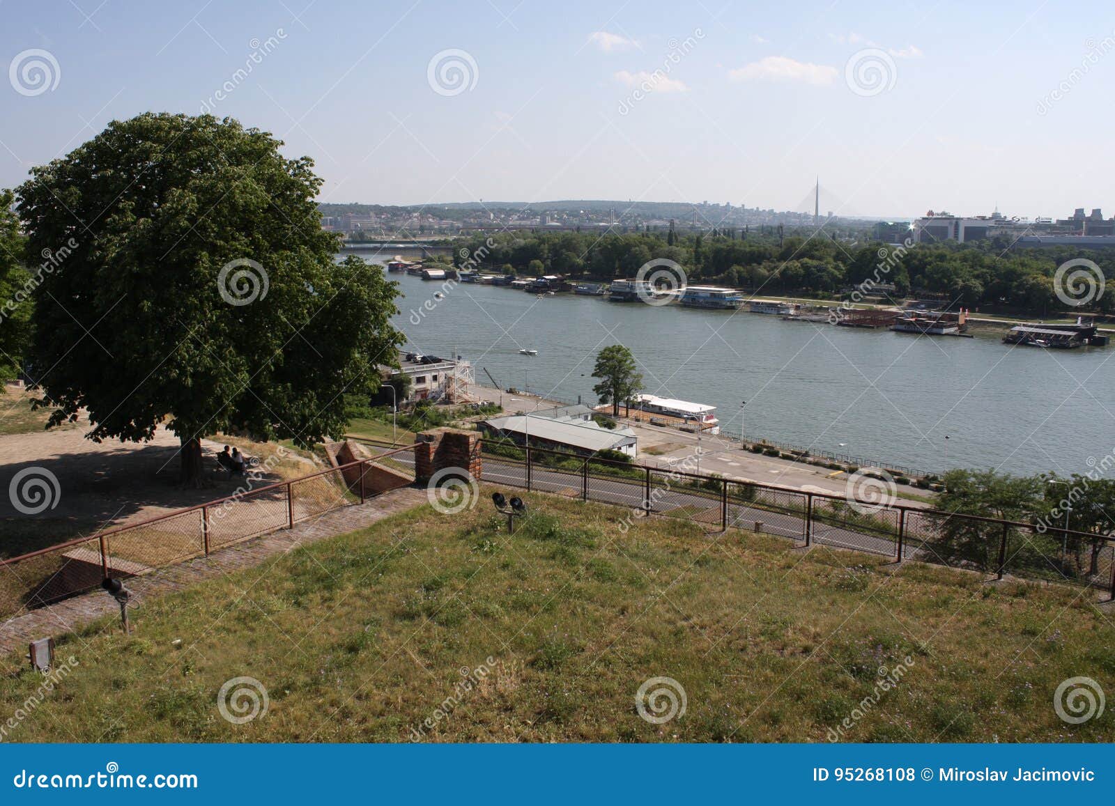 Landscape of Belgrade, Serbia Stock Photo - Image of landmark, bronze ...