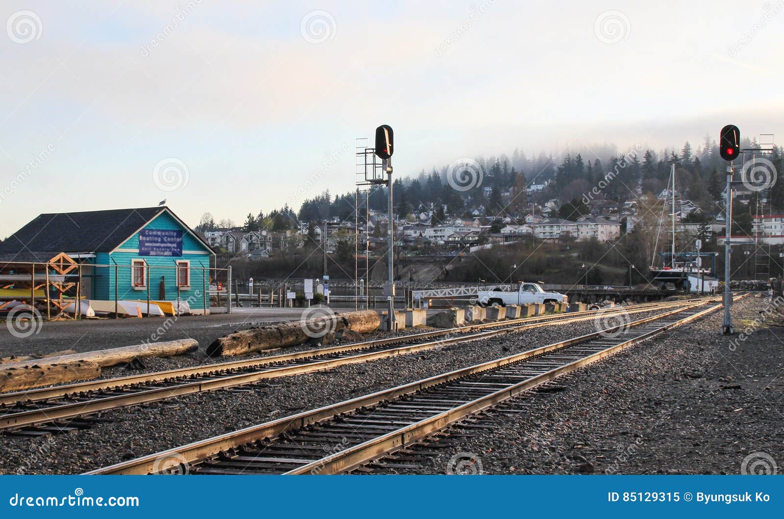 Landscape of Bellingham Station Stock Image - Image of journey, morning ...