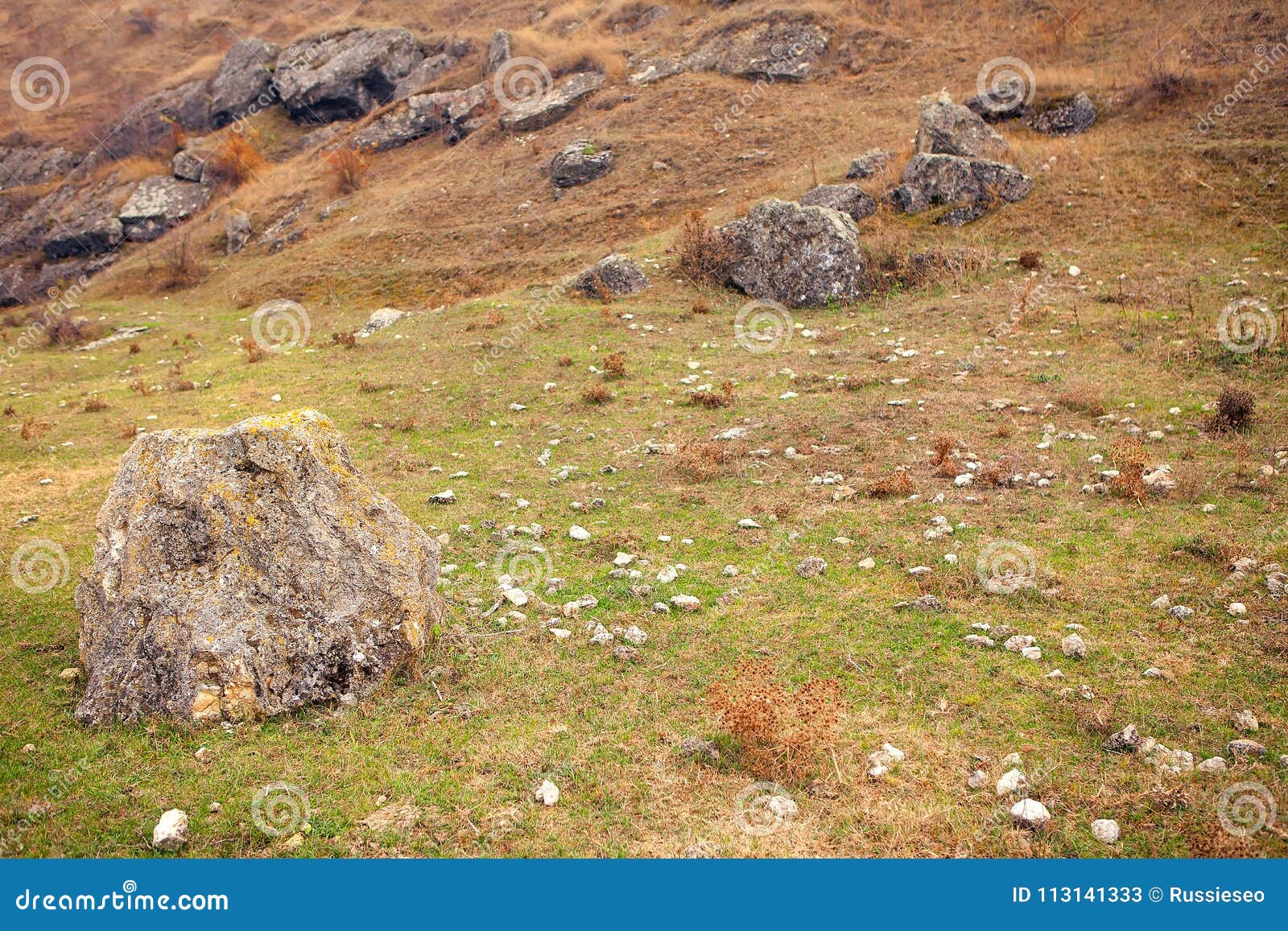 Rocks on a hill stock image. Image of wilderness, landscape - 113141333