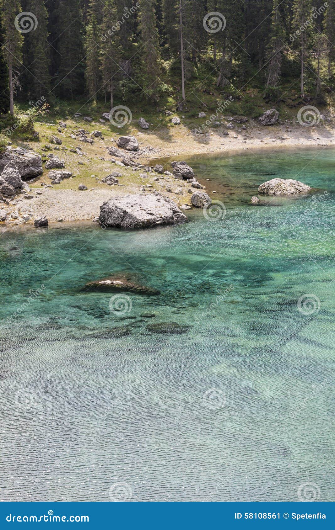 Landscape of Blue Lake in the Mountain Stock Image - Image of tourism ...