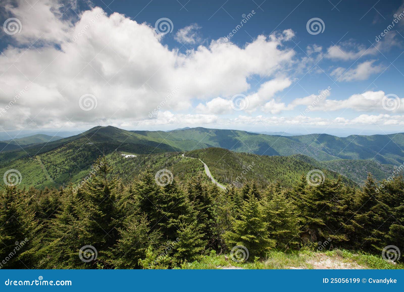 Landscape Blue Ridge Mountains Mt Mitchell NC Stock Image - Image of ...