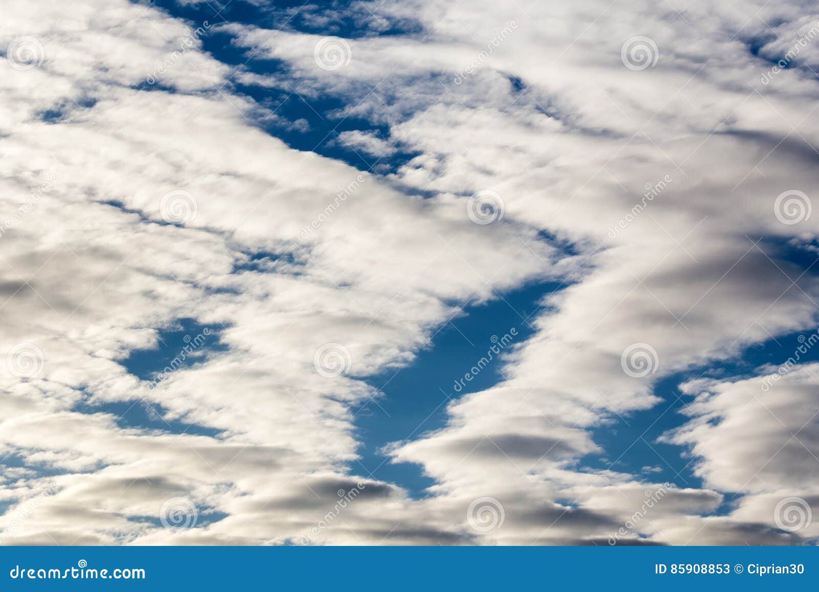 Landscape Blue Sky with Cloud in a Sunny Day, Background Detail Texture ...