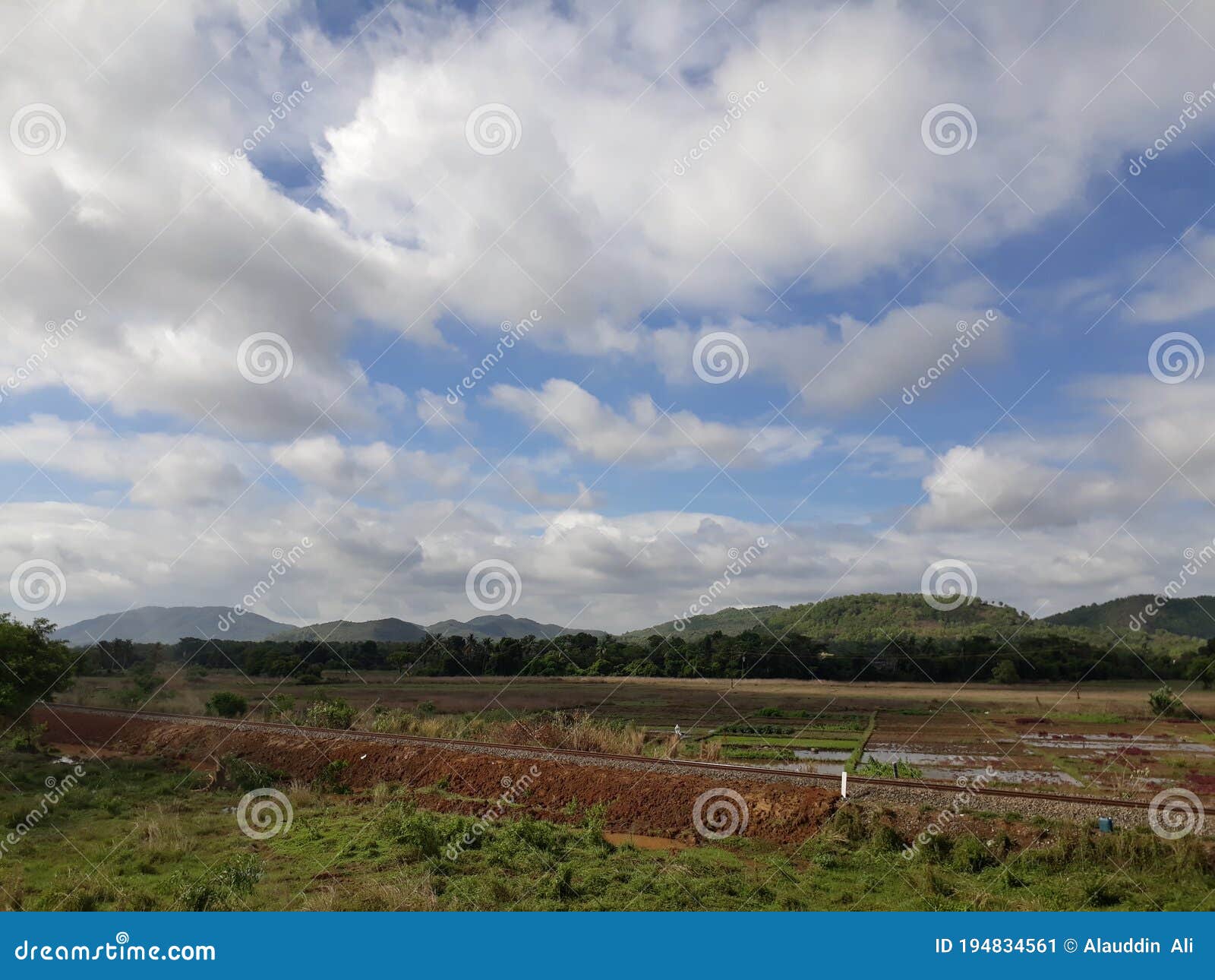 Landscape with Blue Sky, Indian Landscape with Blue Sky. Stock Image ...