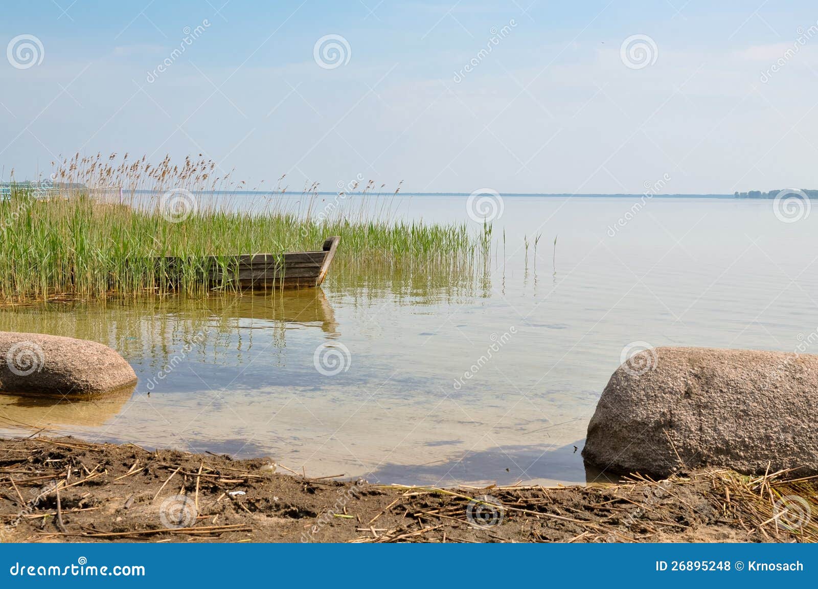 Landscape with the boat stock photo. Image of sand, boat - 26895248