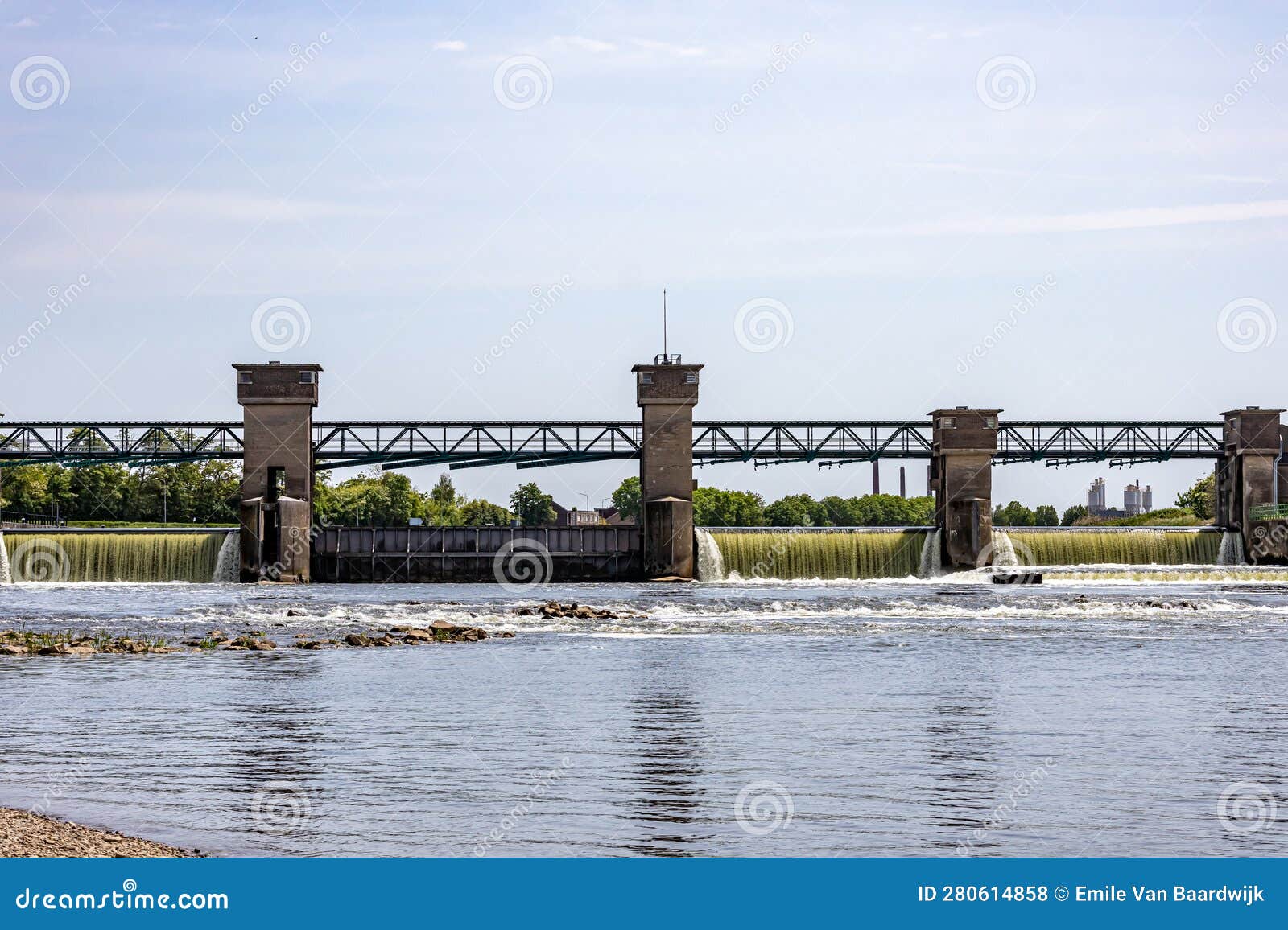 Landscape of Borgharen Dam and Lock Complex, Hydraulic Works To ...
