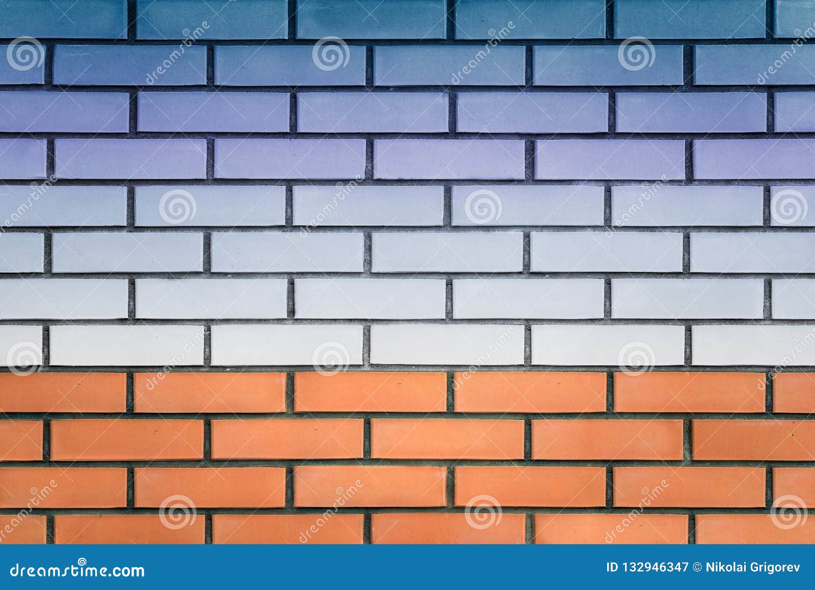 Landscape on a brick wall stock image. Image of texture - 132946347