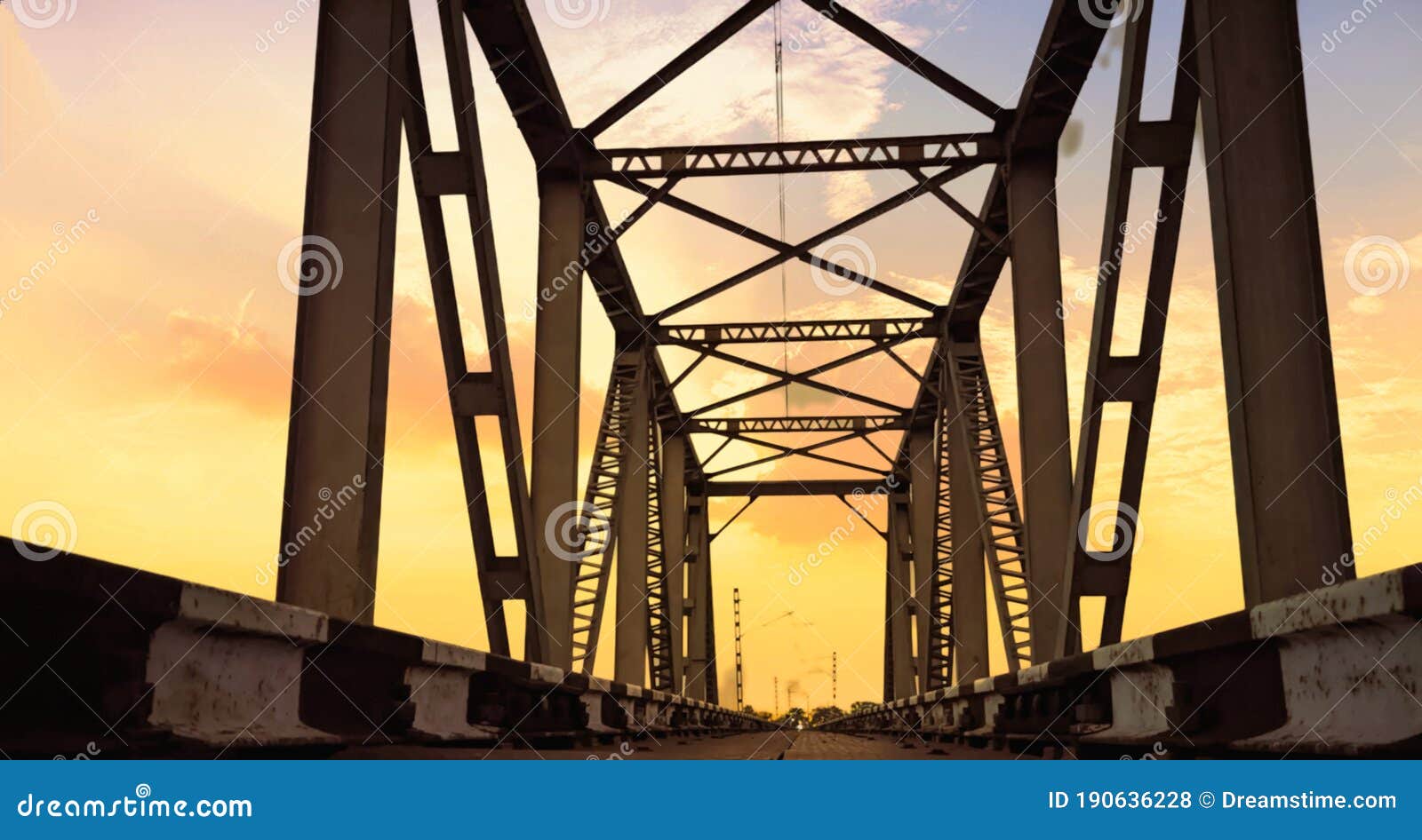 Sunset View in Bridge stock photo. Image of individual - 190636228