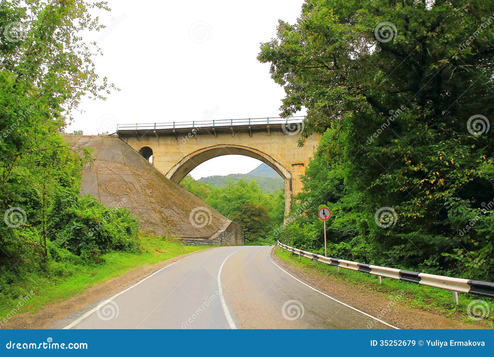 Landscape with Bridge and Road Stock Image - Image of scenery, travel ...