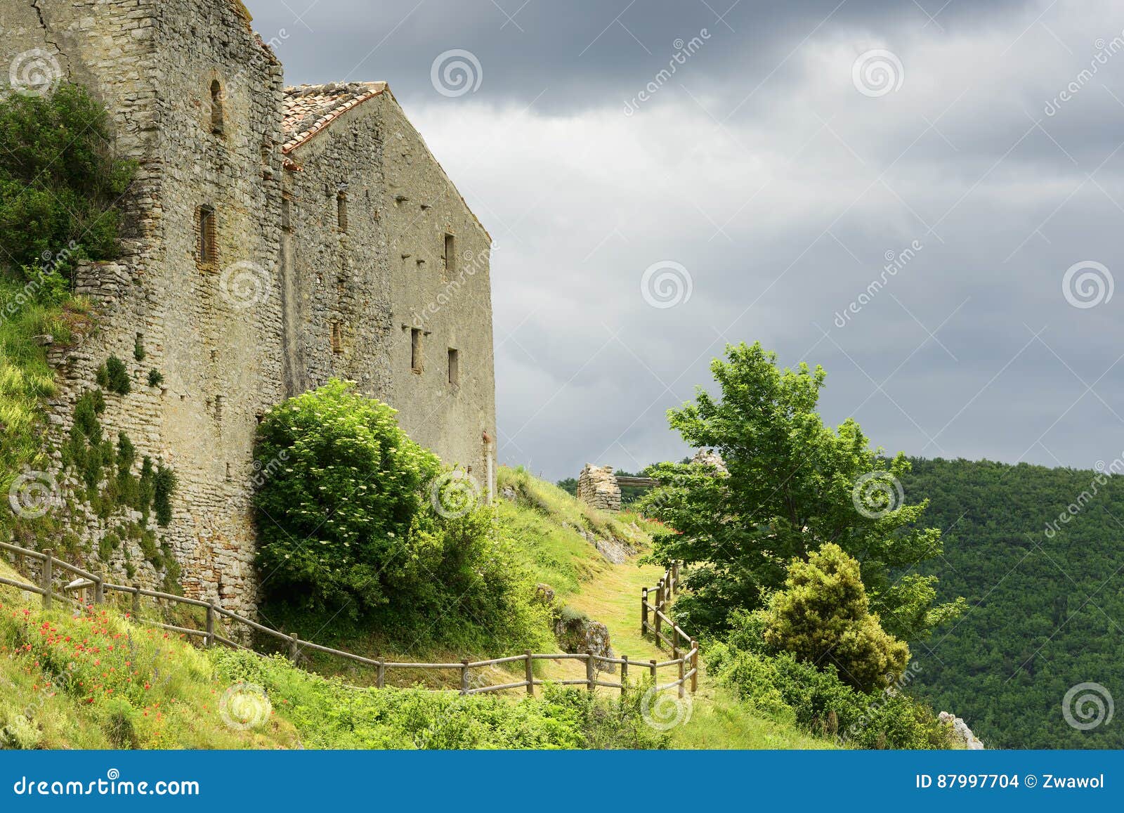 Landscape and Buildings Elcito Stock Photo - Image of village, italy ...