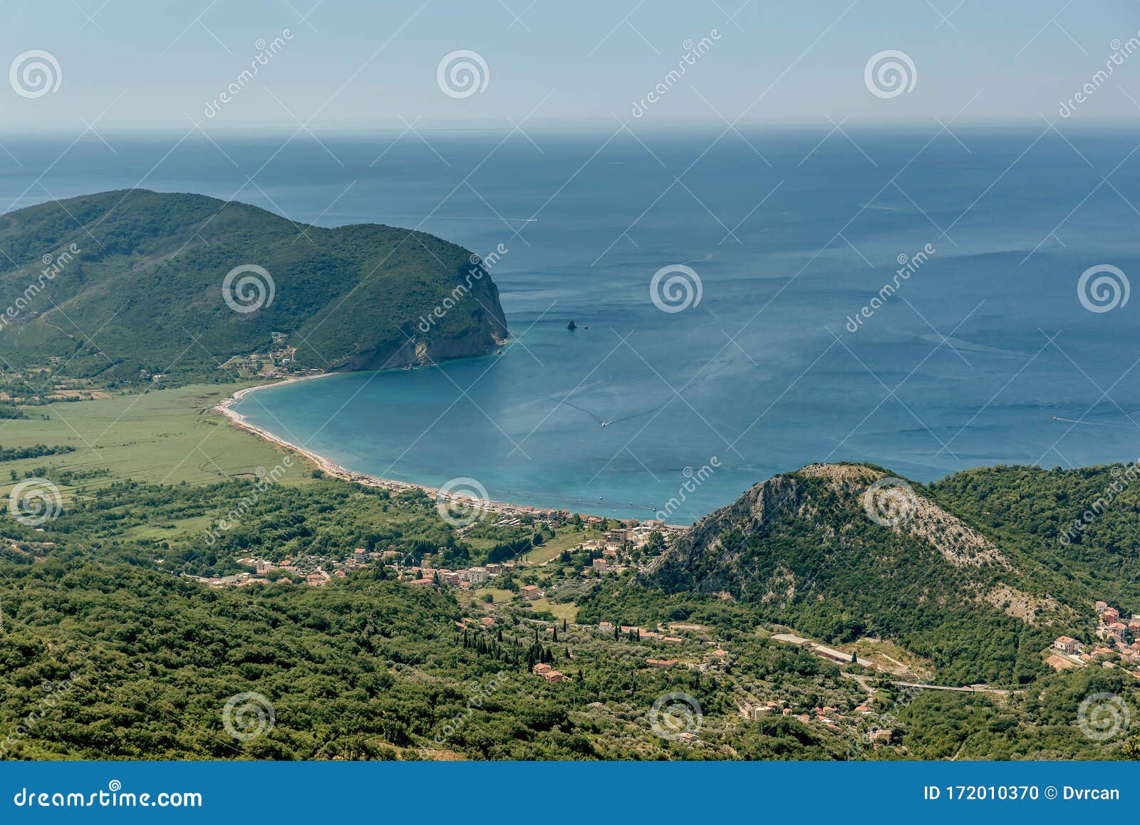 Landscape of Buljarica Beach in Budva, Montenegro Stock Photo - Image ...