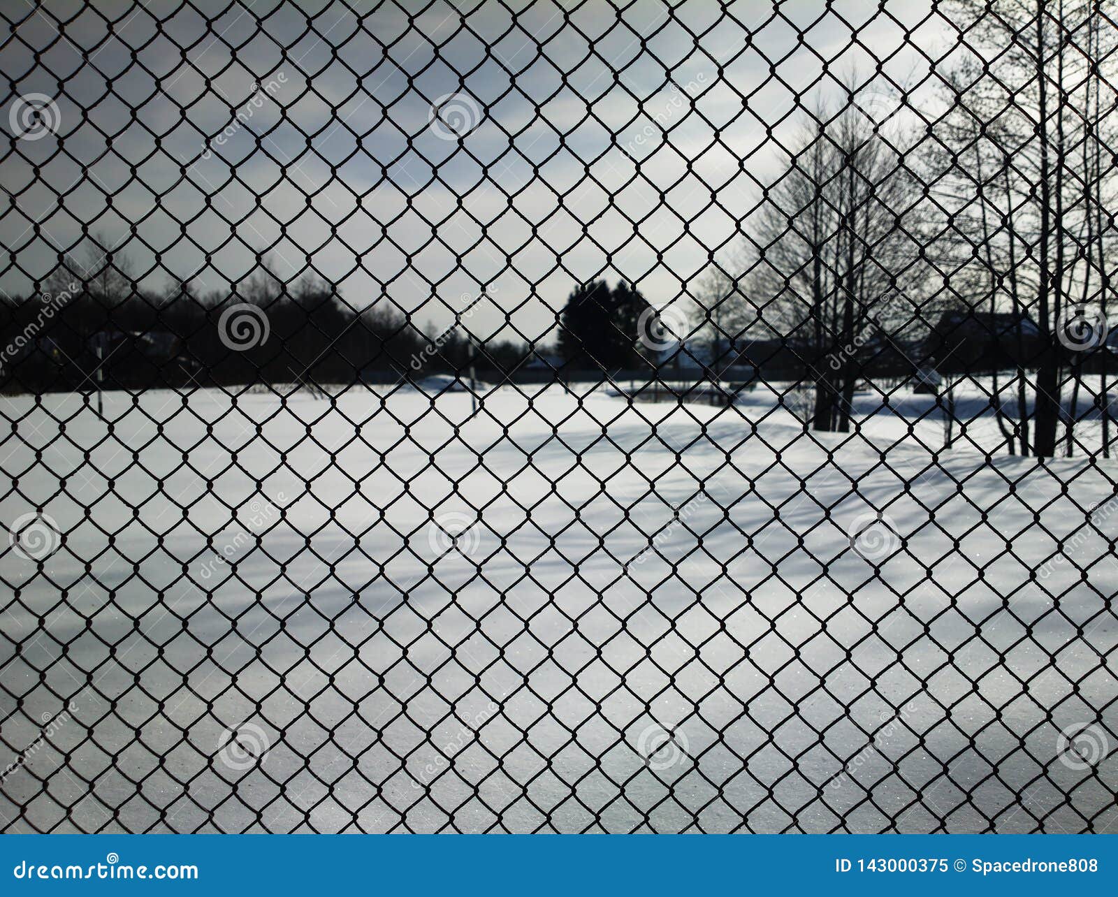 Landscape through the Cage Fence Background Stock Image - Image of ...