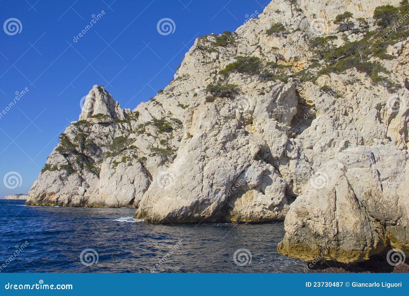 Landscape of the Calanques in Cassis Stock Image - Image of inlet ...