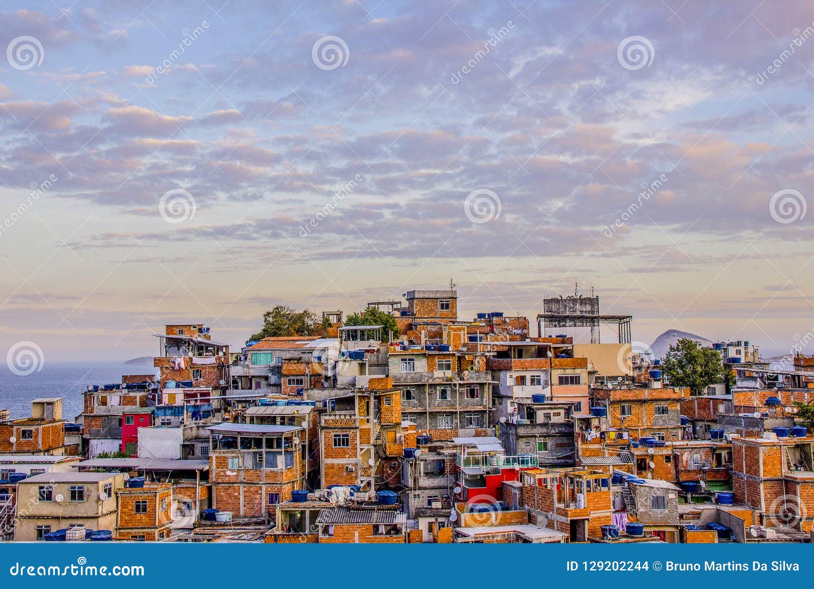 Landscape of the Cantagalo Favela Stock Photo - Image of homeless ...