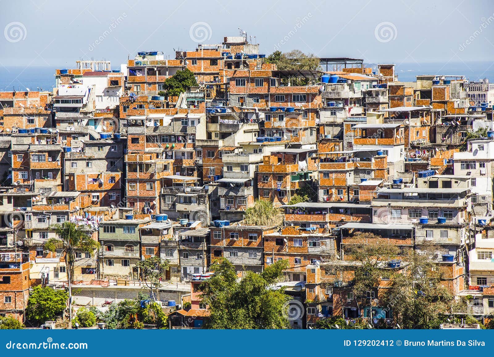 Landscape of the Cantagalo Favela Stock Photo - Image of city, janeiro ...