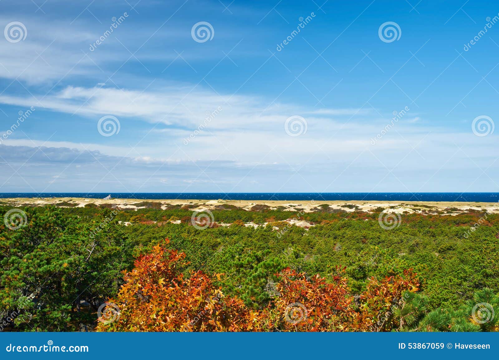 Landscape at Cape Cod stock image. Image of sand, horizon - 53867059