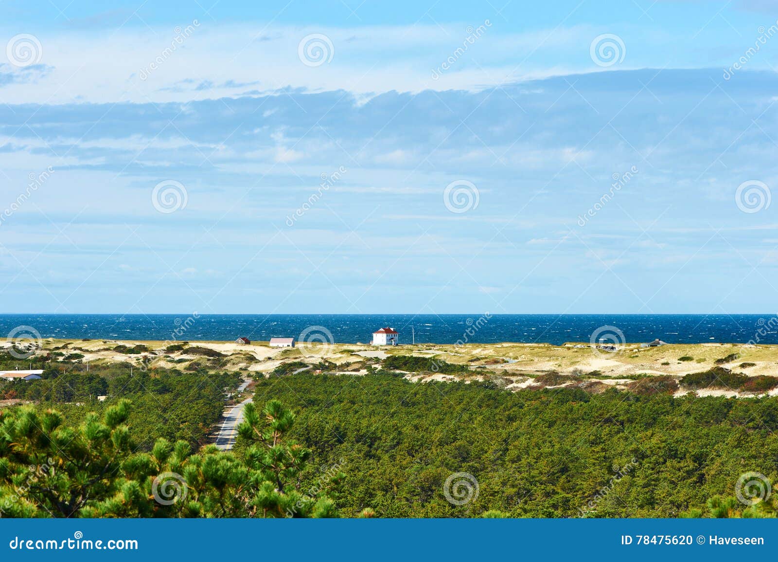 Landscape at Cape Cod stock photo. Image of beauty, blue - 78475620